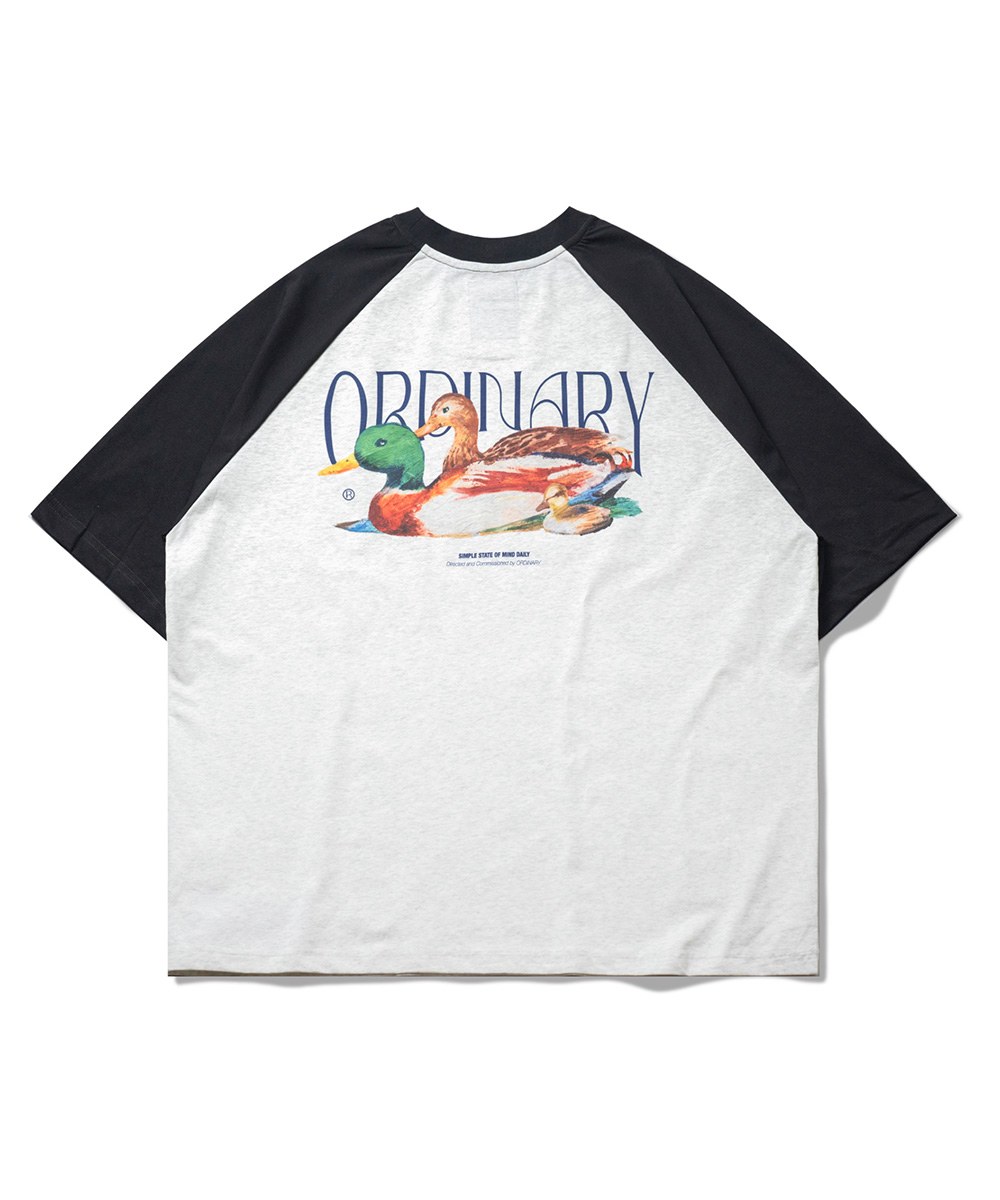 ORDINARY 油畫綠頭鴨拉克蘭短TEE - plain-me 搭配美好的一天